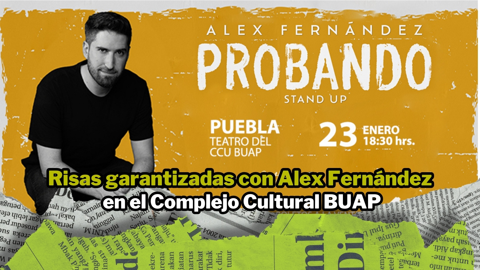 Alex Fernández y su show 'Probando' te harán reír en el Teatro del CCU ...